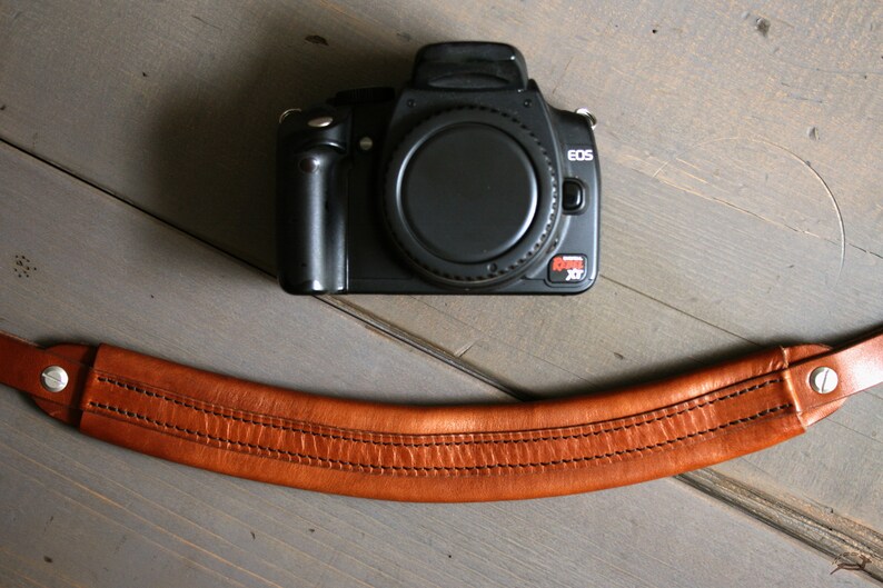 Padded Leather Camera Strap for New or Vintage Camera - SLR DSLR Camera ...