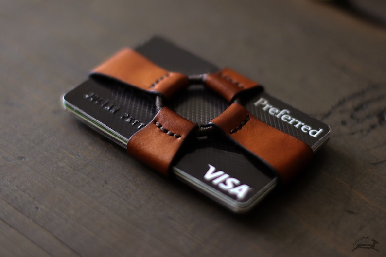 Card Holder EDC | Brown Leather Wallet | Front Pocket Wallet | Men's ...