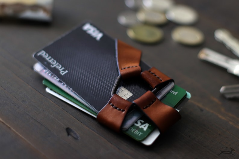 Card Holder EDC | Brown Leather Wallet | Front Pocket Wallet | Men's ...