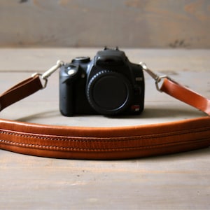 Padded Leather Camera Strap for New or Vintage Camera - SLR DSLR Camera ...