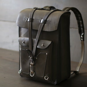 Leather Backpack - Leather Laptop Bag - Small Rucksack - Laptop ...