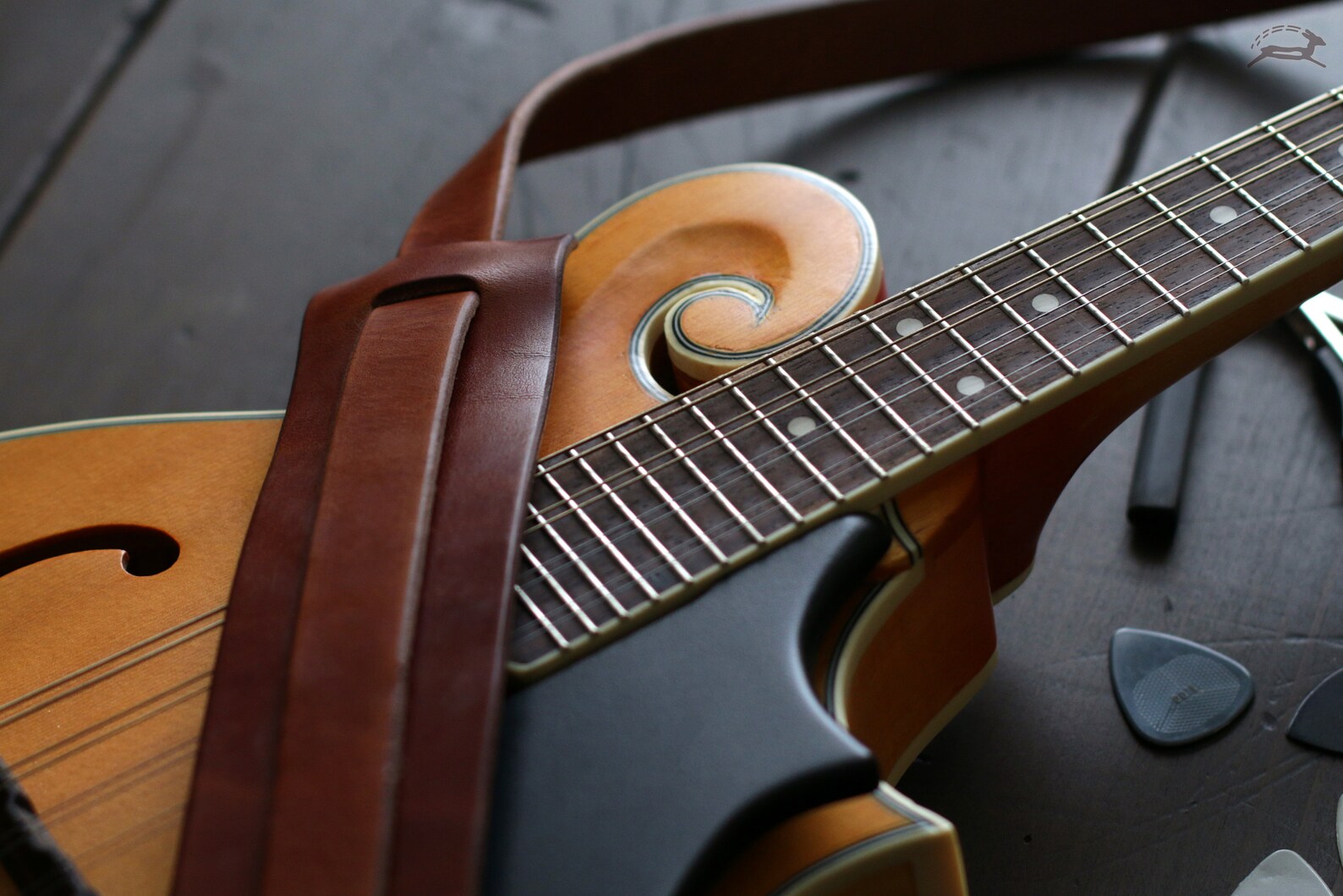 Leather Mandolin Strap Custom Mandolin Strap F-style & | Etsy