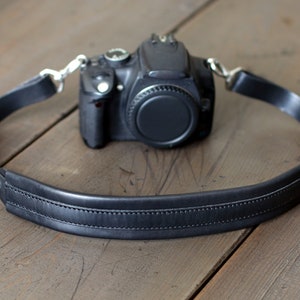 Padded Leather Camera Strap for New or Vintage Camera - SLR DSLR Camera ...