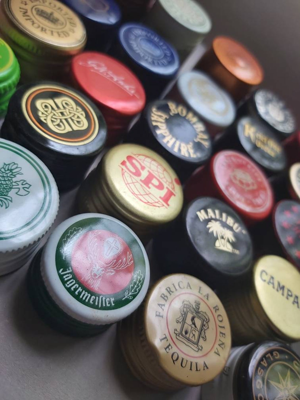 Liquer Alcohol Caps Lids set of 30 mixed | Etsy