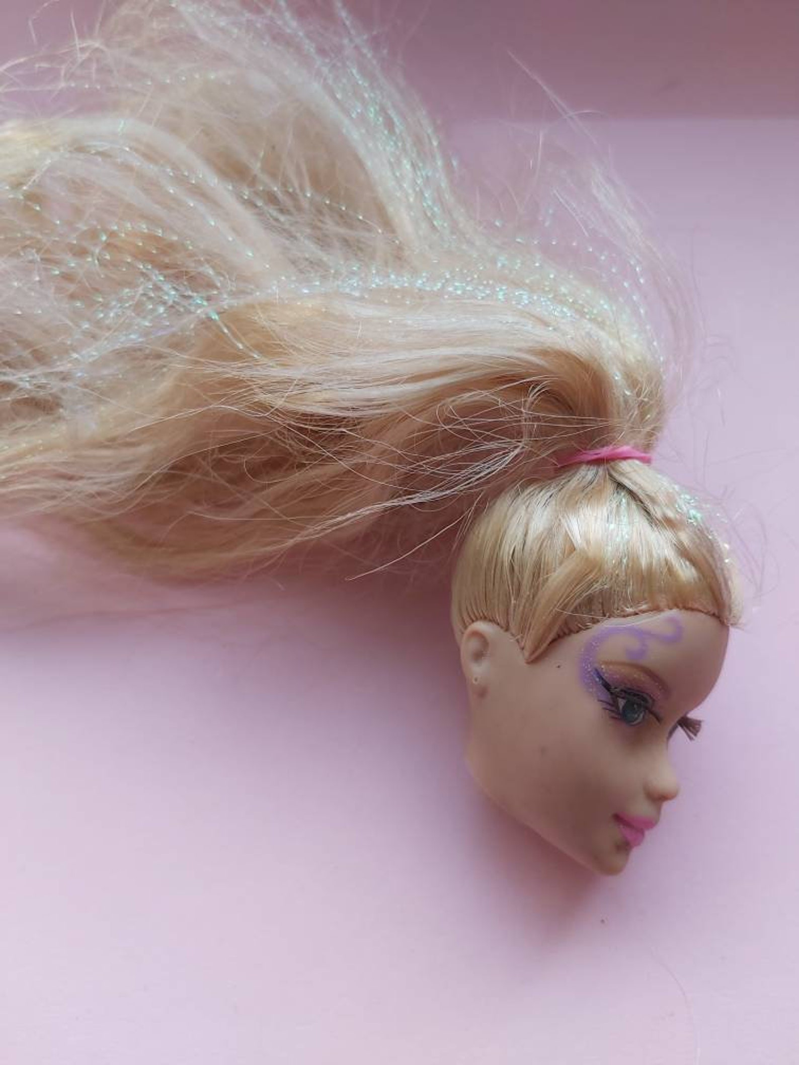 Original Barbie Doll Head Barbie Fairy Eyelashes Doll Etsy