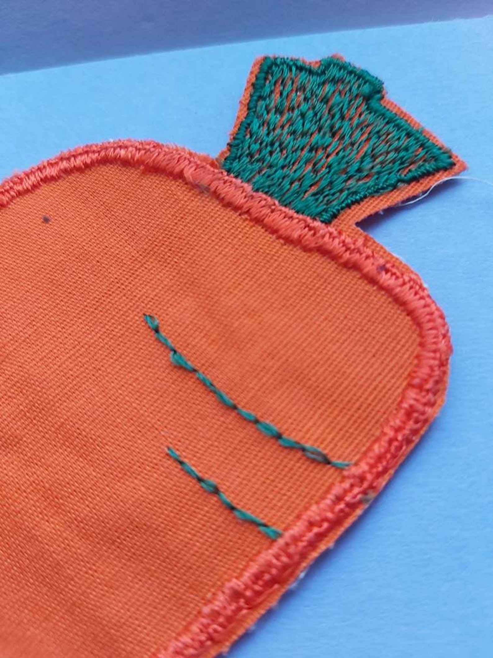 9 Inch Retro Carrot Patch Applique Embroidered Appliques | Etsy