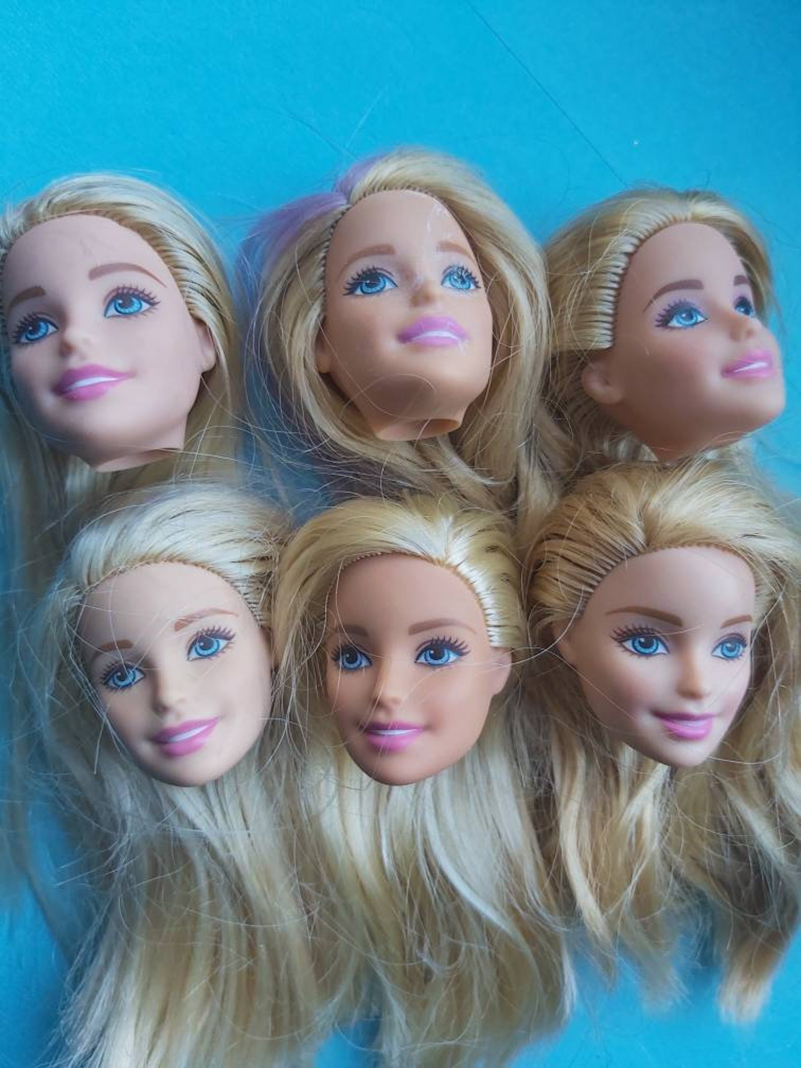 Barbie Doll Heads choose rubber plastic doll parts | Etsy