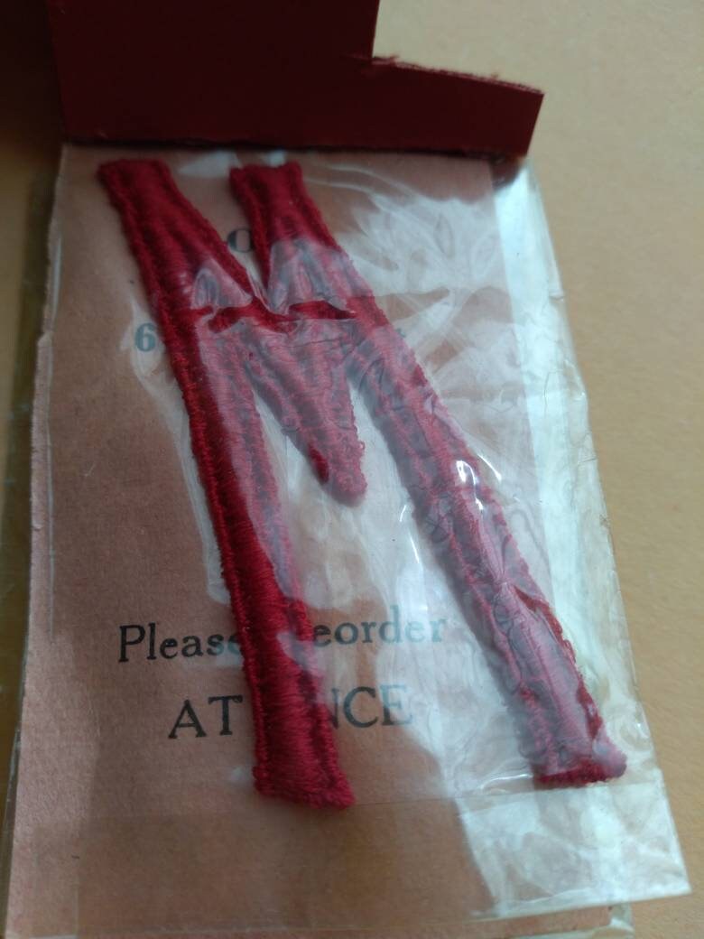 70's Letter M Patches New Red Capital Letter Set of 5 | Etsy