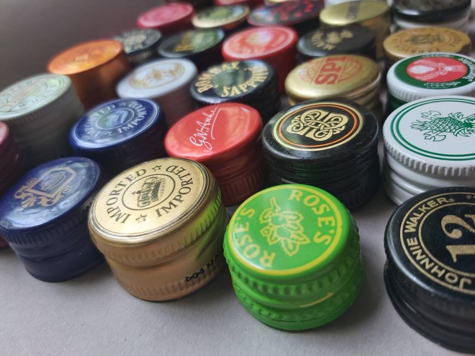 Liquer Alcohol Caps Lids set of 30 mixed | Etsy