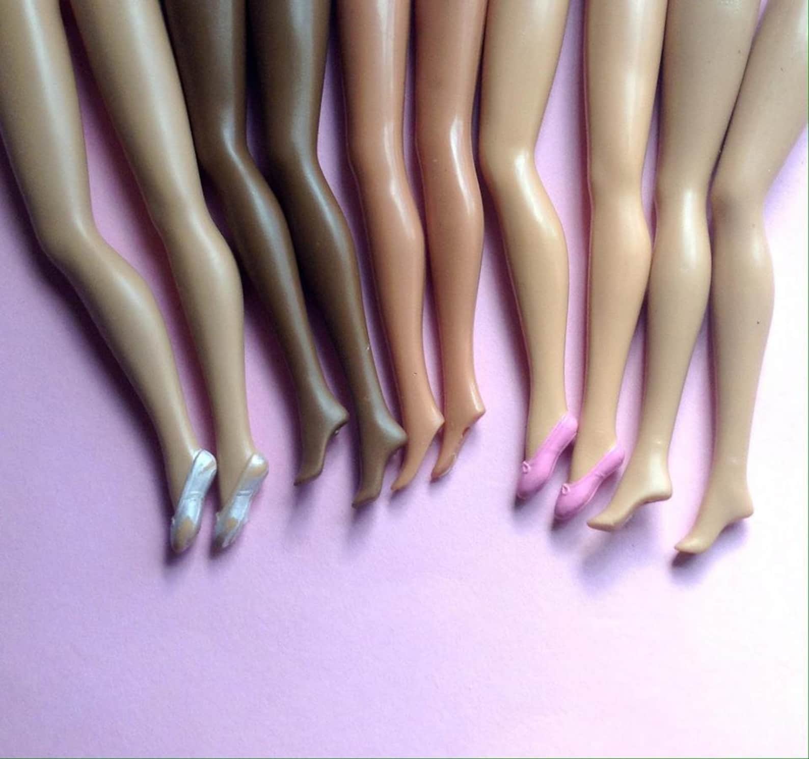 Barbie Doll Legs Slightly Bendable Set Rubber Plastic Etsy