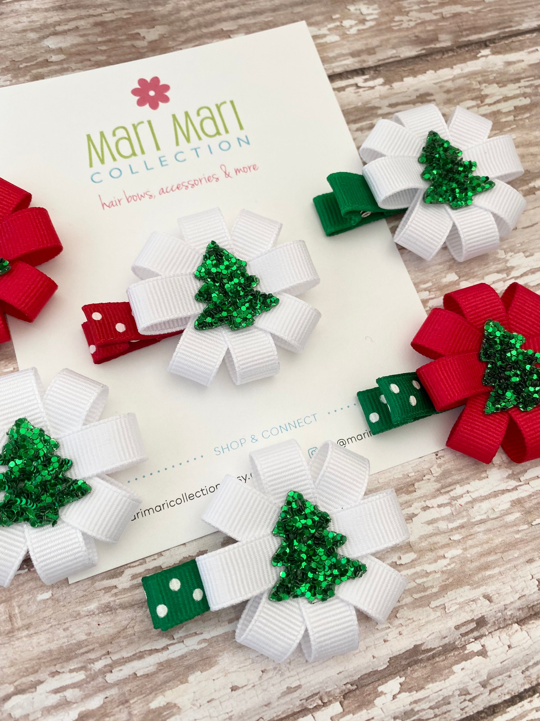 How To Make Christmas Hair Bows For Girls