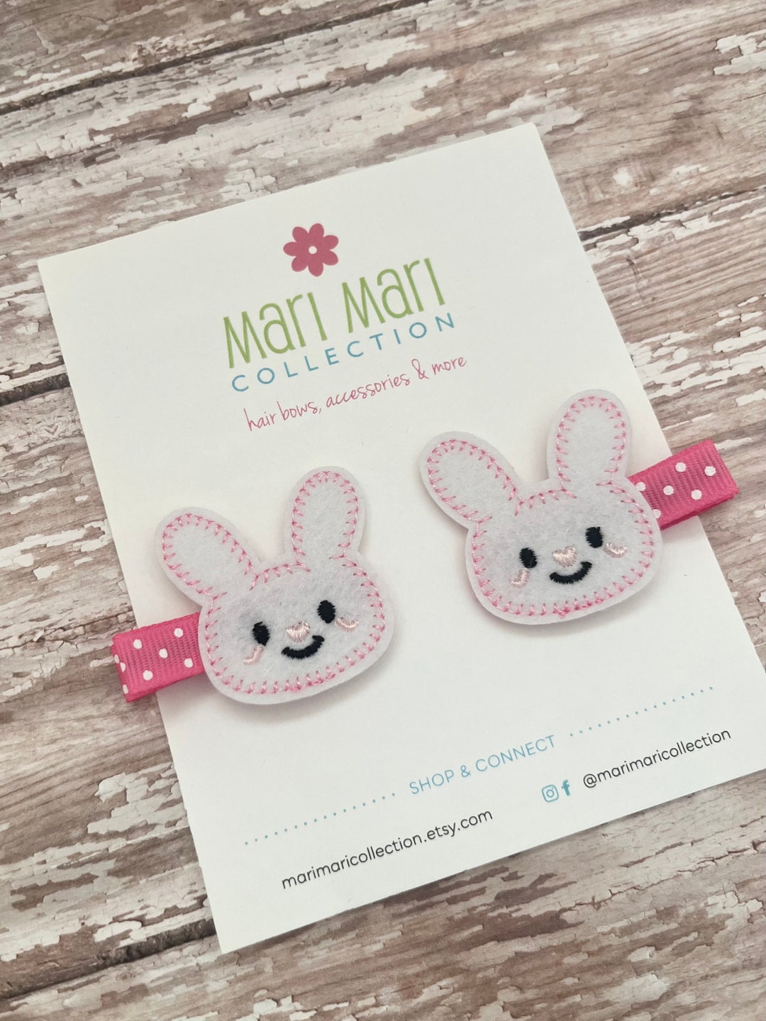 Easter Bunny Hair Clips - Easter Bunny Bows - Easter Bunny Hair Clip ...