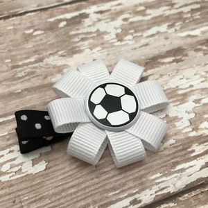 Soccer Hair Bow Hair Clip Set - Soccer Hair Bow Set - Girls Soccer Hair ...