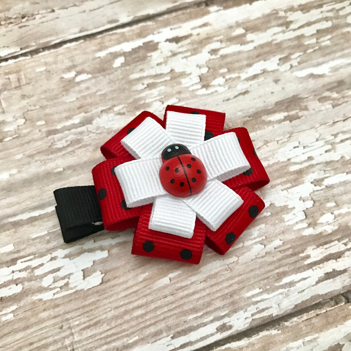Ladybug Hair Bow Clip Set Ladybug Hair Bow Set Girls | Etsy