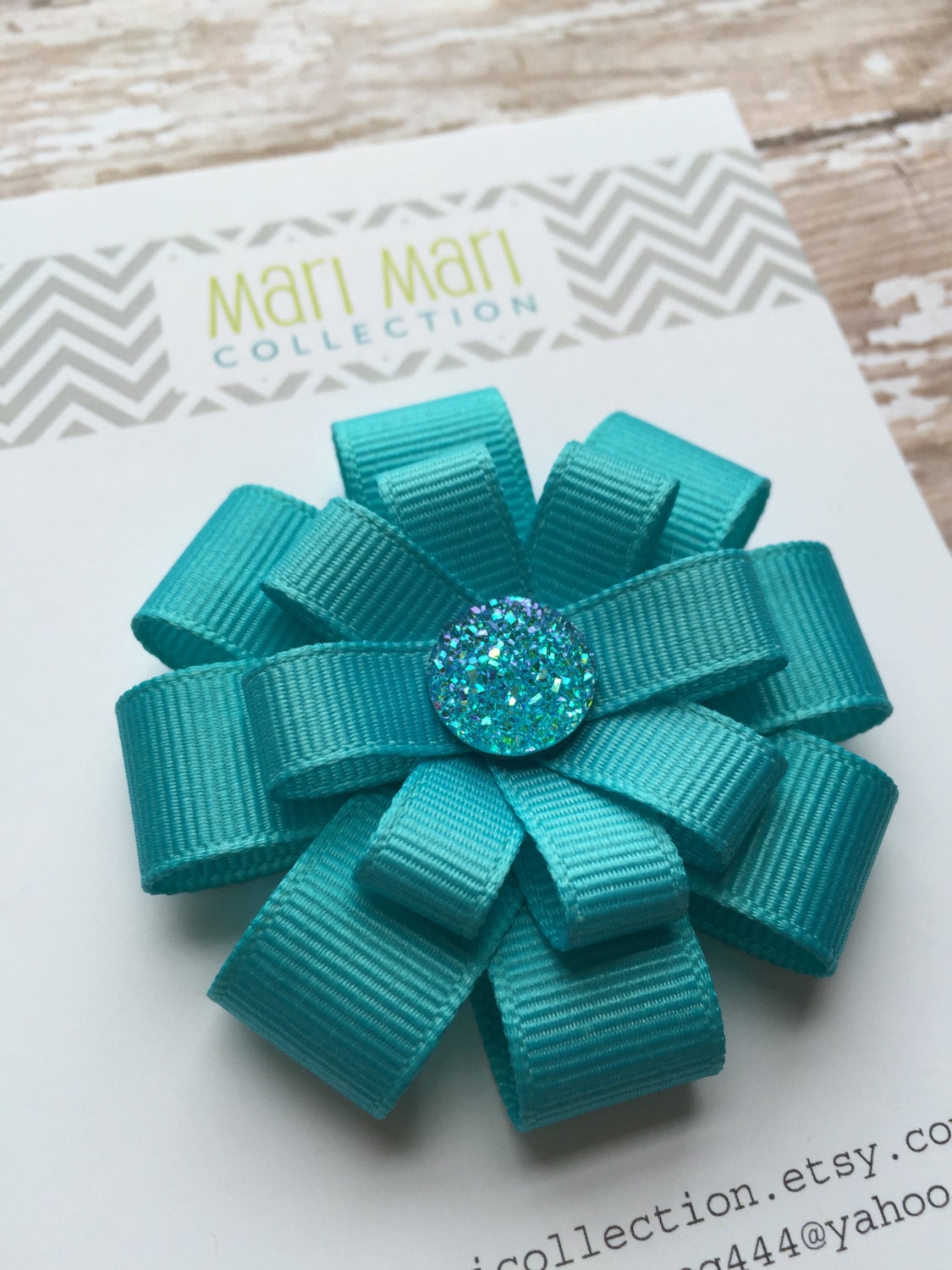 Aqua Hair Bow-aqua Hair Clip-aqua Hair Accessory-girls Hair - Etsy