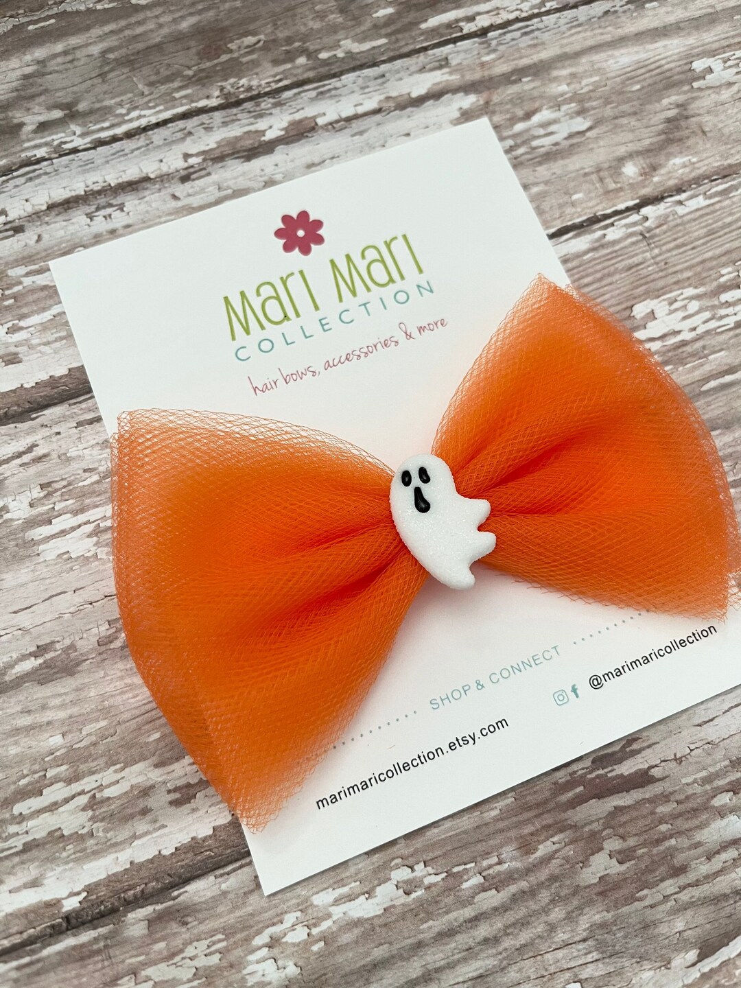 Ghost Hair Bow - Glitter Ghost Hair Bow - Halloween Ghost Hair Bow ...
