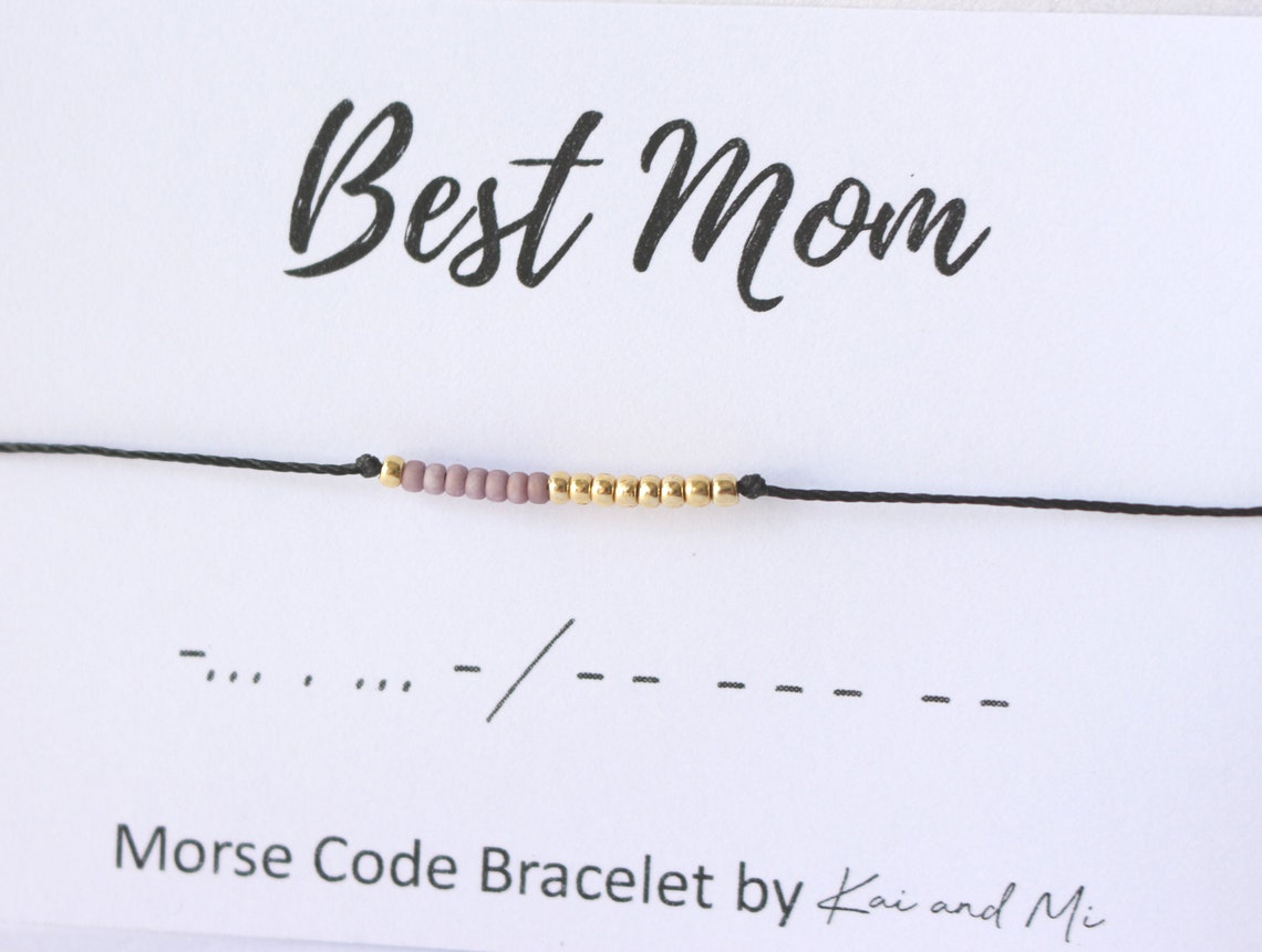 Best Mom Morse Code Bracelet Gift for mother Morse code | Etsy