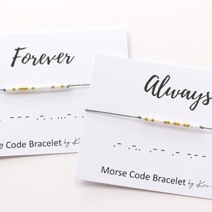Set of 2 Forever & Always Morse Code Bracelet Couple Morse - Etsy
