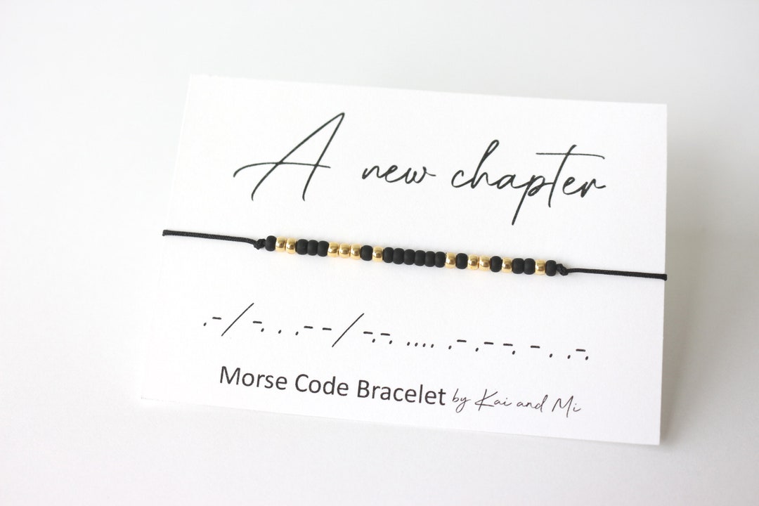 A New Chapter Morse Code Bracelet Gift for Her Morse Code - Etsy
