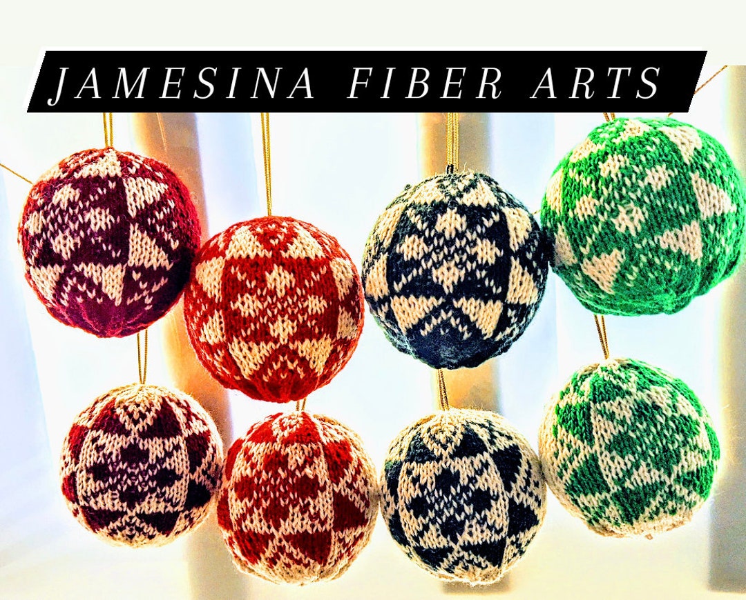 Hand Knit Quilt Selburose Design Christmas Ornament - Etsy