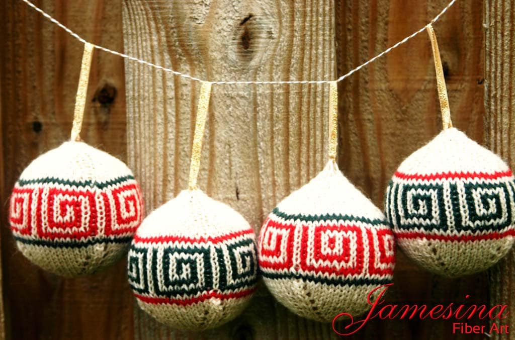 Hand Knit Sanquhar Colorwork Roman Key Design Christmas Ornament - Etsy