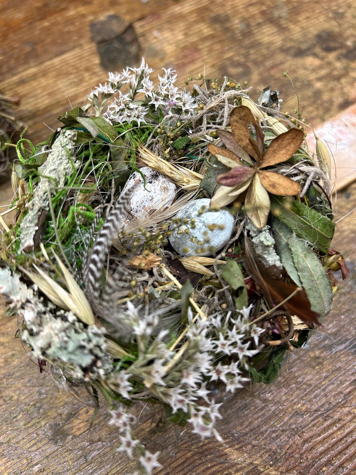 Enchanted Farmstead Nest – Handcrafted With Painted Pecan Eggs - Etsy