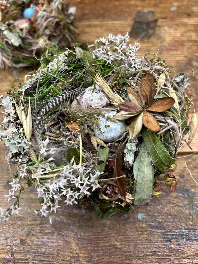 Enchanted Farmstead Nest – Handcrafted With Painted Pecan Eggs - Etsy