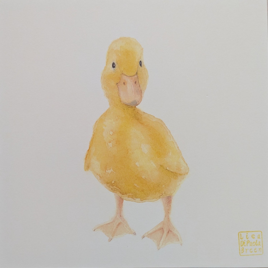 Art Print, Watercolor Duckling Painting, Watercolor Art, Room Decor ...