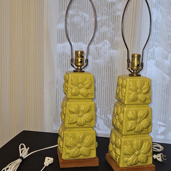 Chartreuse Lamp - Etsy