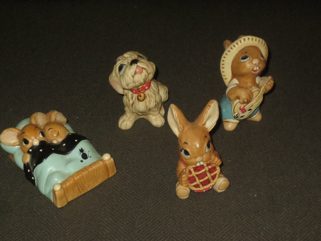 Vintage Pendelfin 4 Piece Collection Rabbit Figures Picnic - Etsy