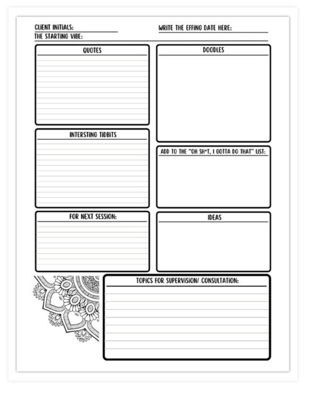 Neurodivergent Therapist Client Notes - Etsy