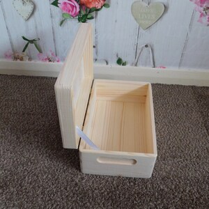 Customised Name Christmas Eve Box Natural Wooden Small Box Personalised ...