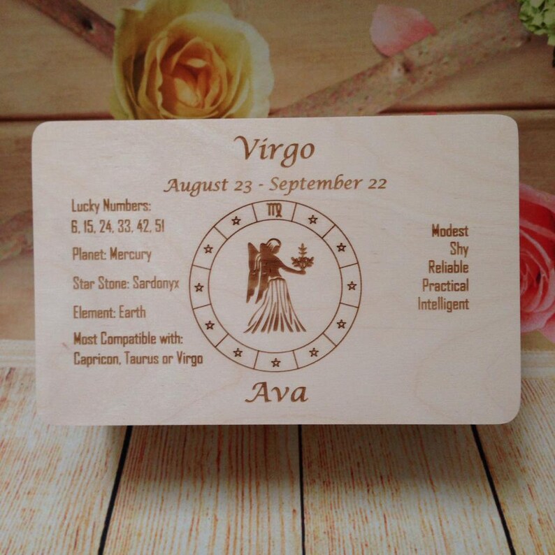 Personalised Zodiac Signs Wooden Box Horoscope Keepsake - Etsy