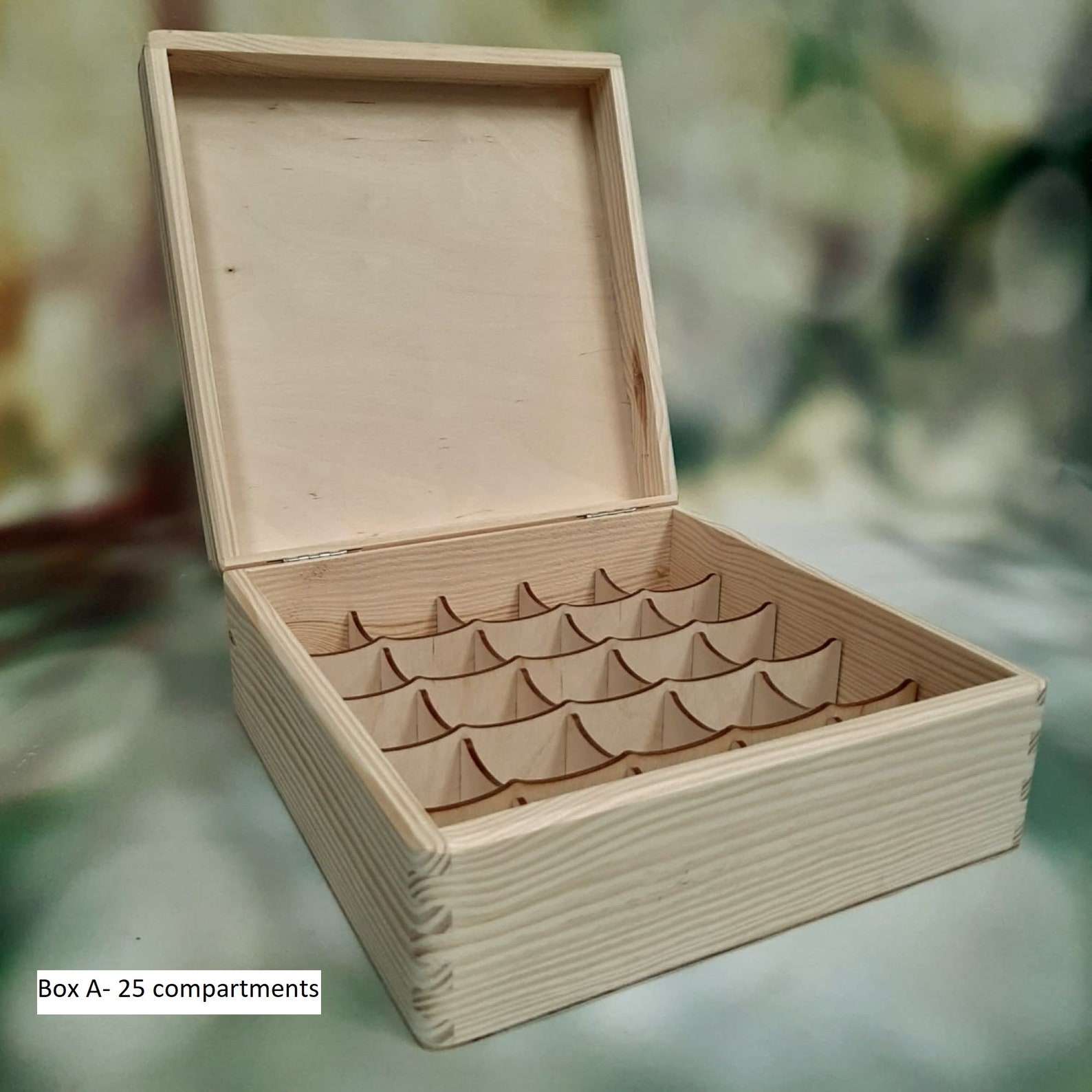 Plain Wooden Boxes Selection With Removable Dividers Tray | Etsy UK