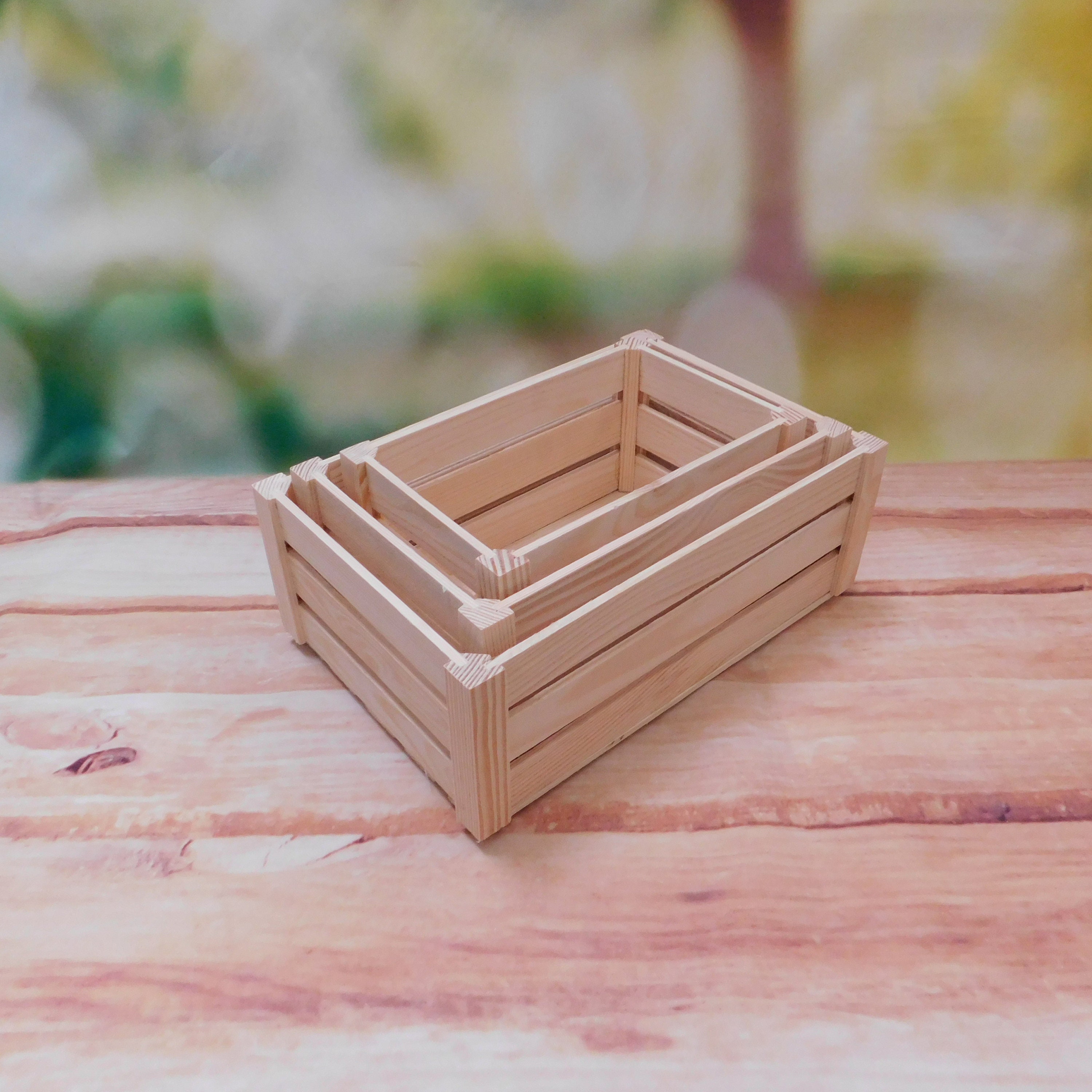 Wooden Open Lidless Crate Natural Untreated Plain Storage - Etsy UK