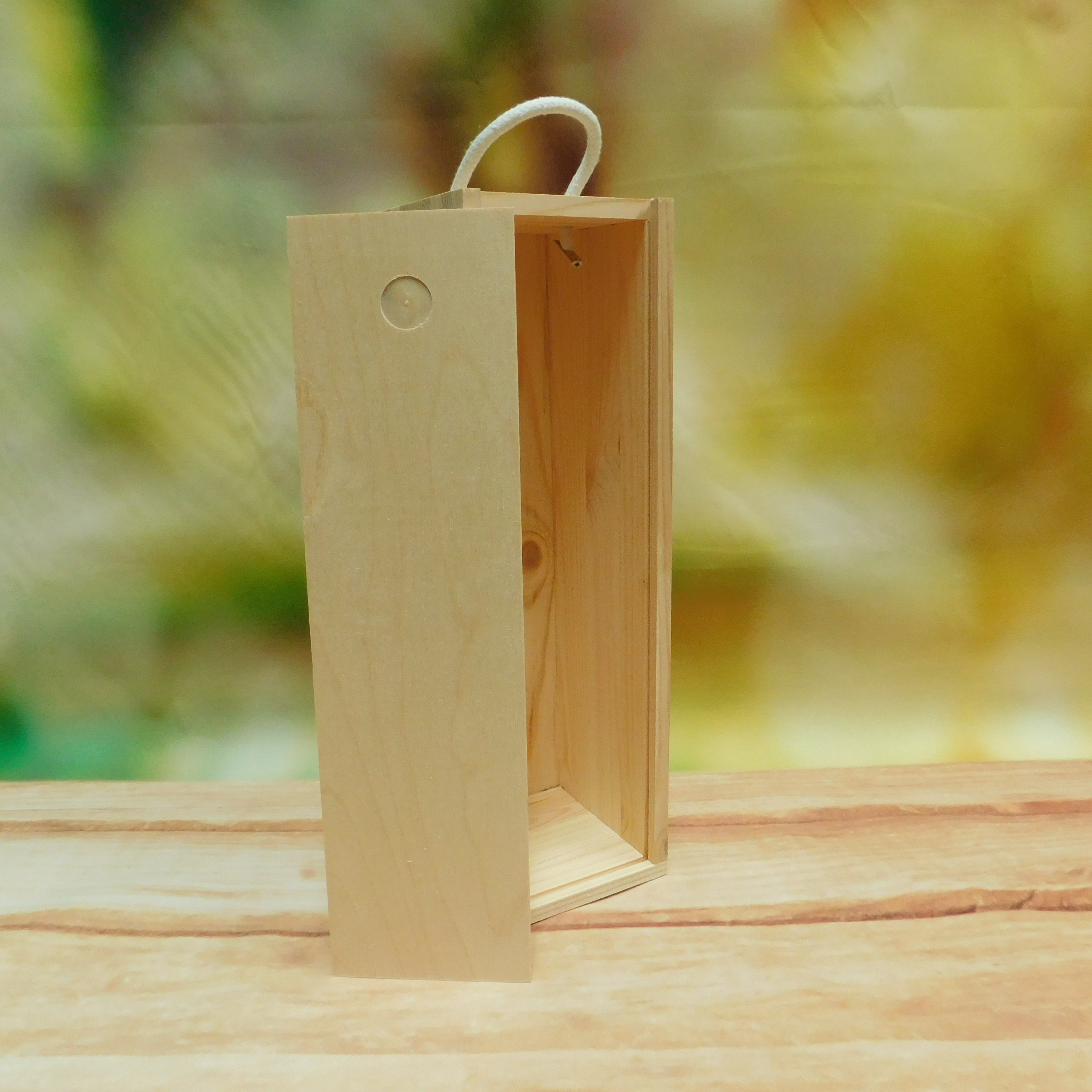 Blank Unpainted Natural Wooden Wine Box With Sliding Lid and | Etsy UK