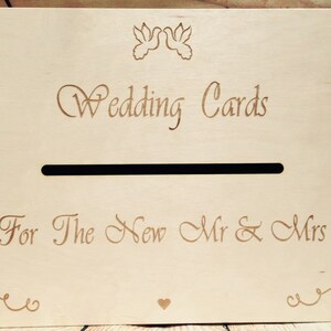 Lockable Wedding Guests Wish Post Box With a Key Wooden With Slot Cards ...