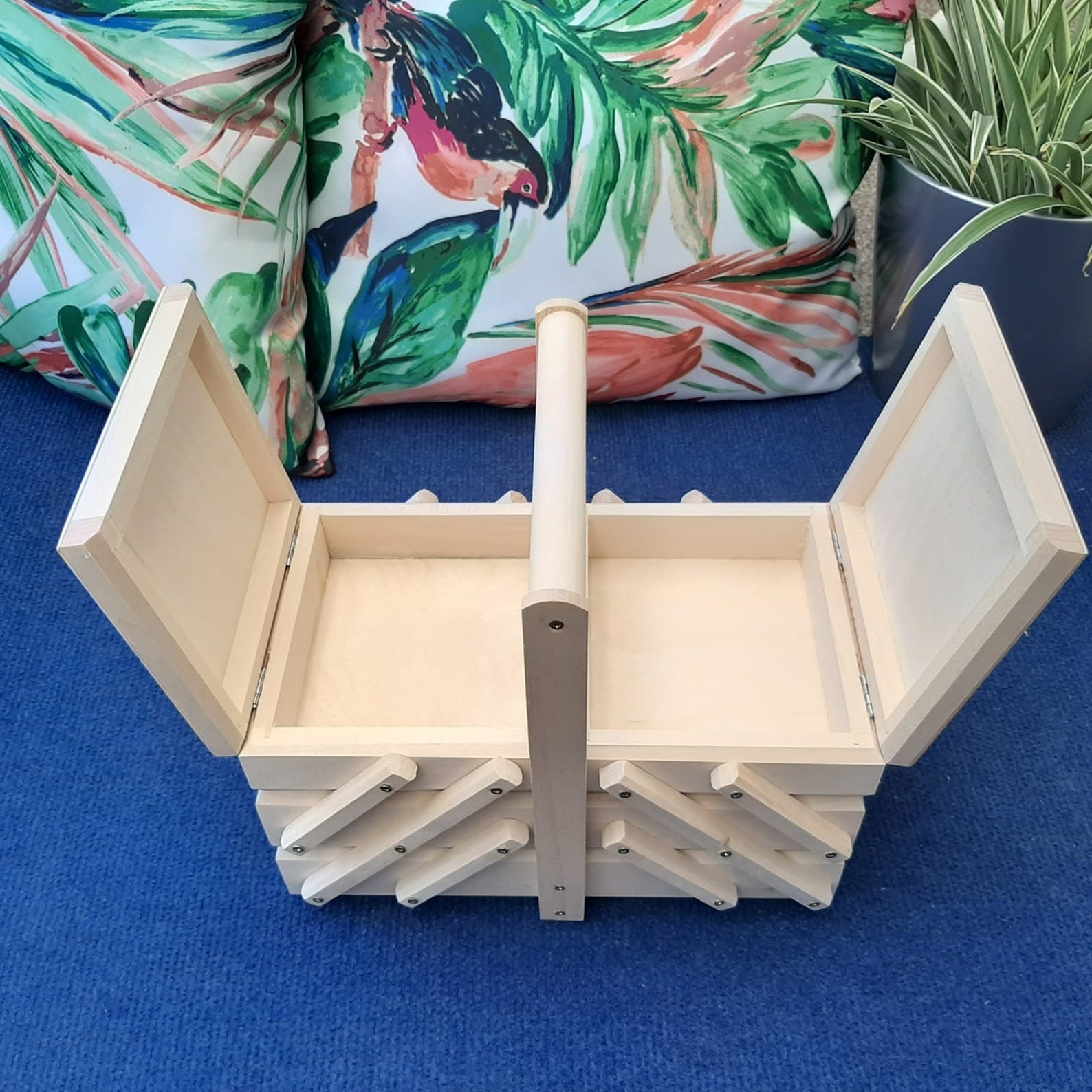 Personalised Wooden Reclinable Thread Box Natural Wood - Etsy UK