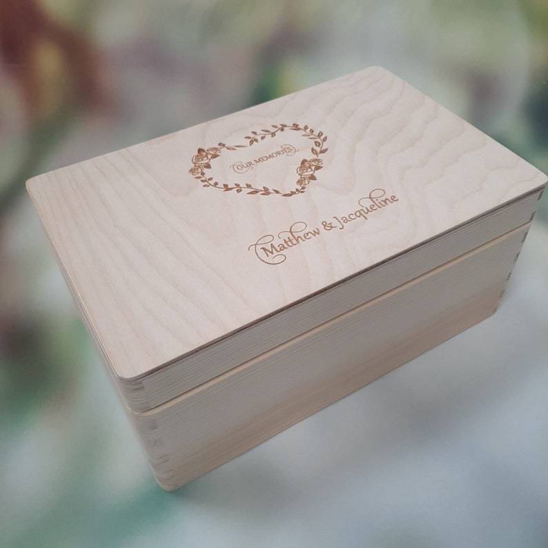 Wooden Memory Case Wedding Birthday Photos Memento - Etsy UK