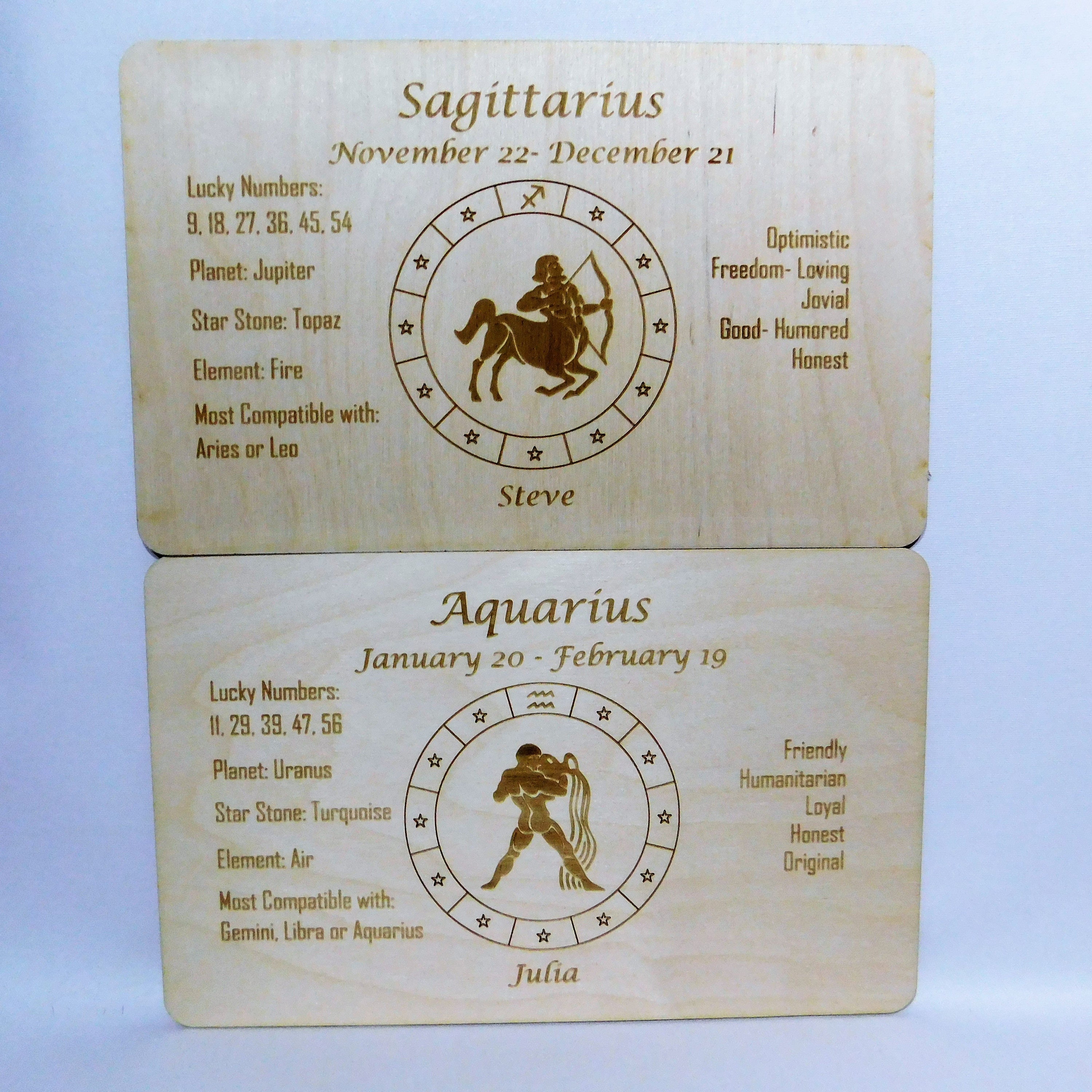 Personalised Zodiac Signs Wooden Box Horoscope Keepsake | Etsy UK