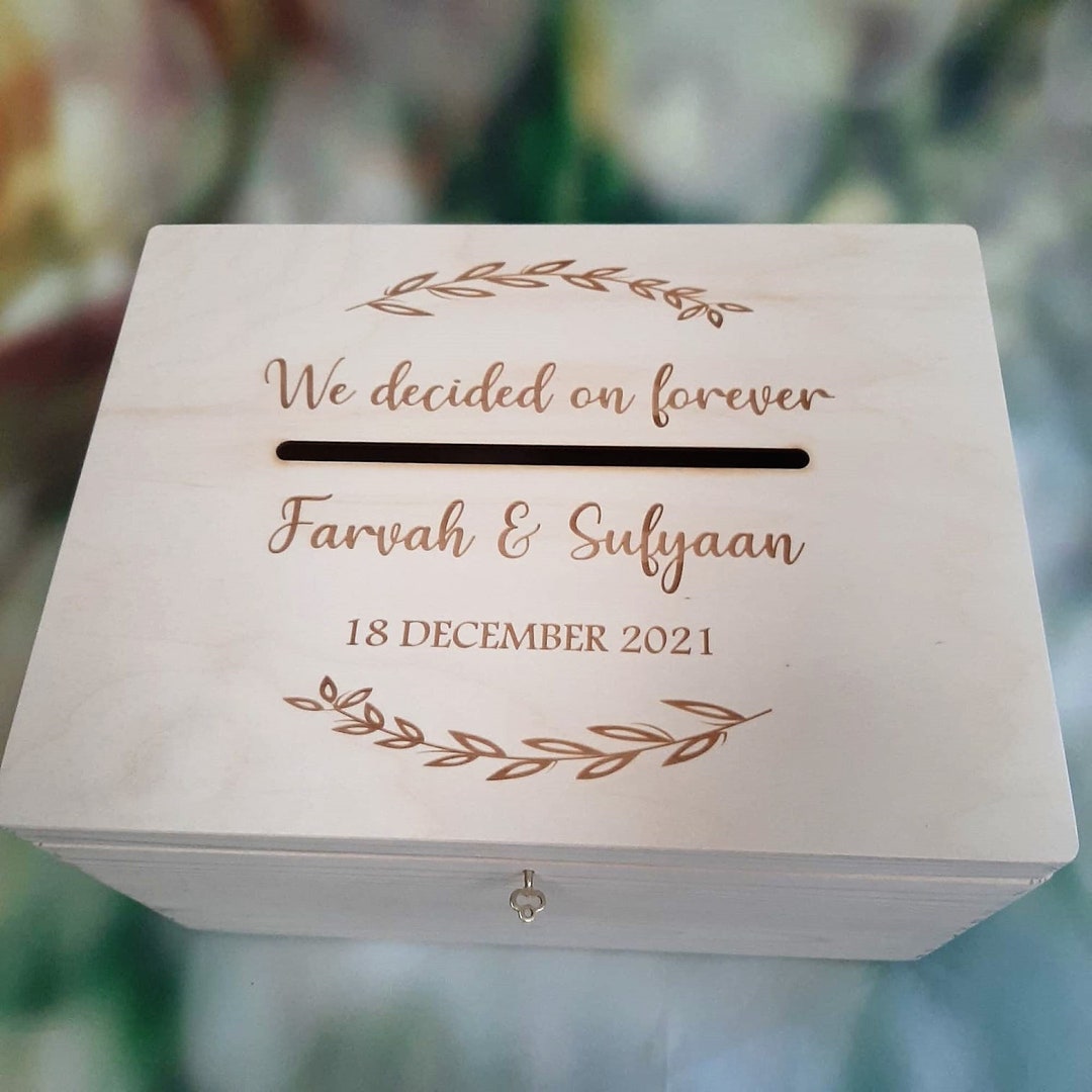 Large Lockable Wedding Card Box Funeral Card Box - Etsy