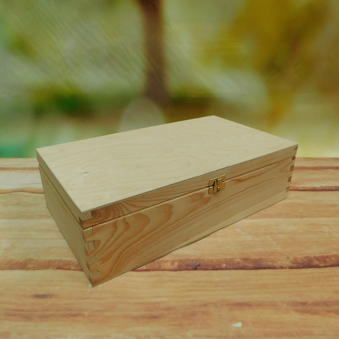 Blank Wooden Box With a Divider for 2 Wine Bottles Unpainted - Etsy
