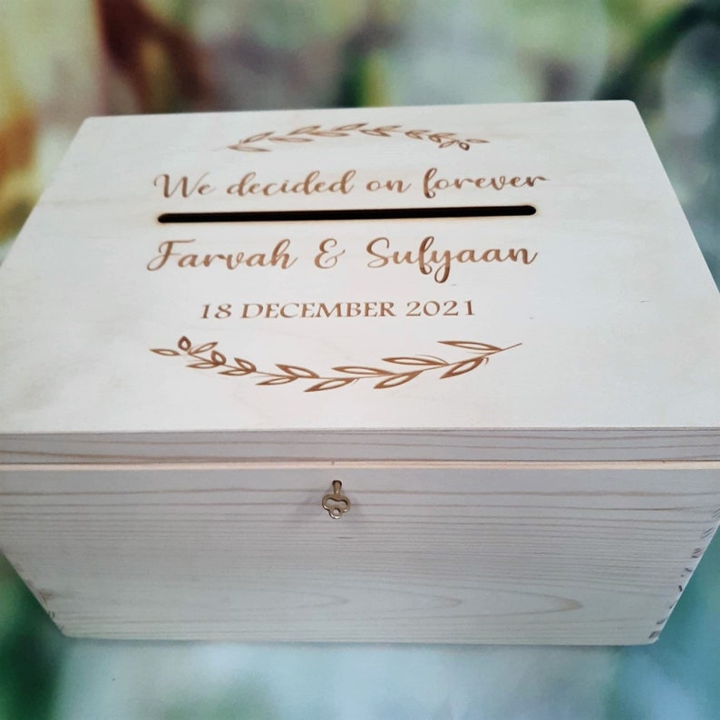 Large Lockable Wedding Card Box Funeral Card Box - Etsy