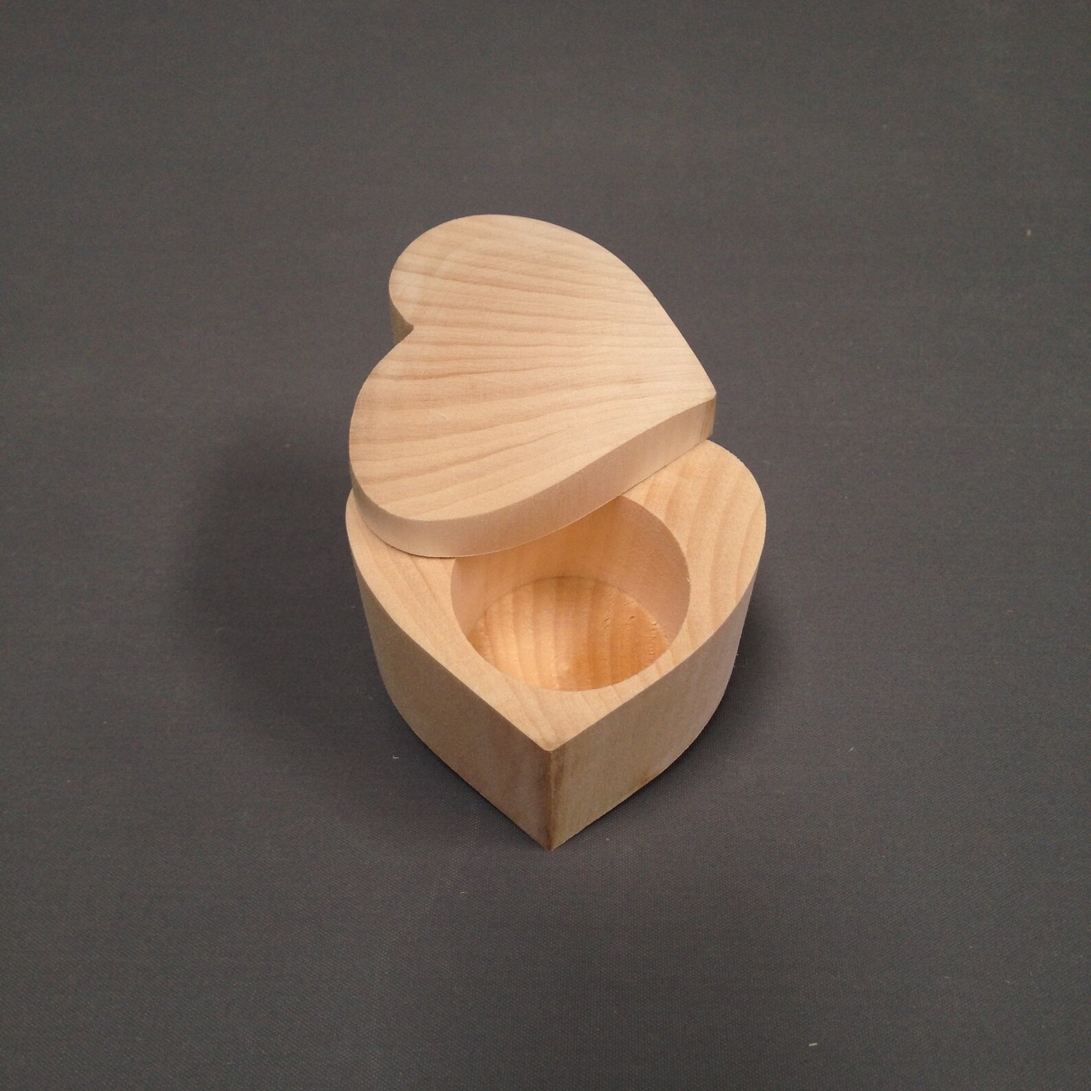 Solid Heart Shaped Wooden Ring Box Engagement Wedding Ring Wee | Etsy