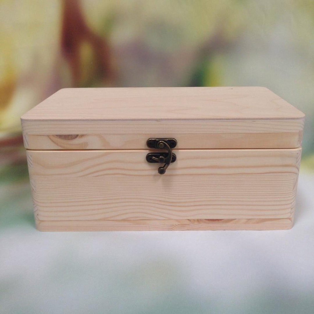Small Wooden Box wooden Box With Clasp Christmas Eve Unpainted Plain ...