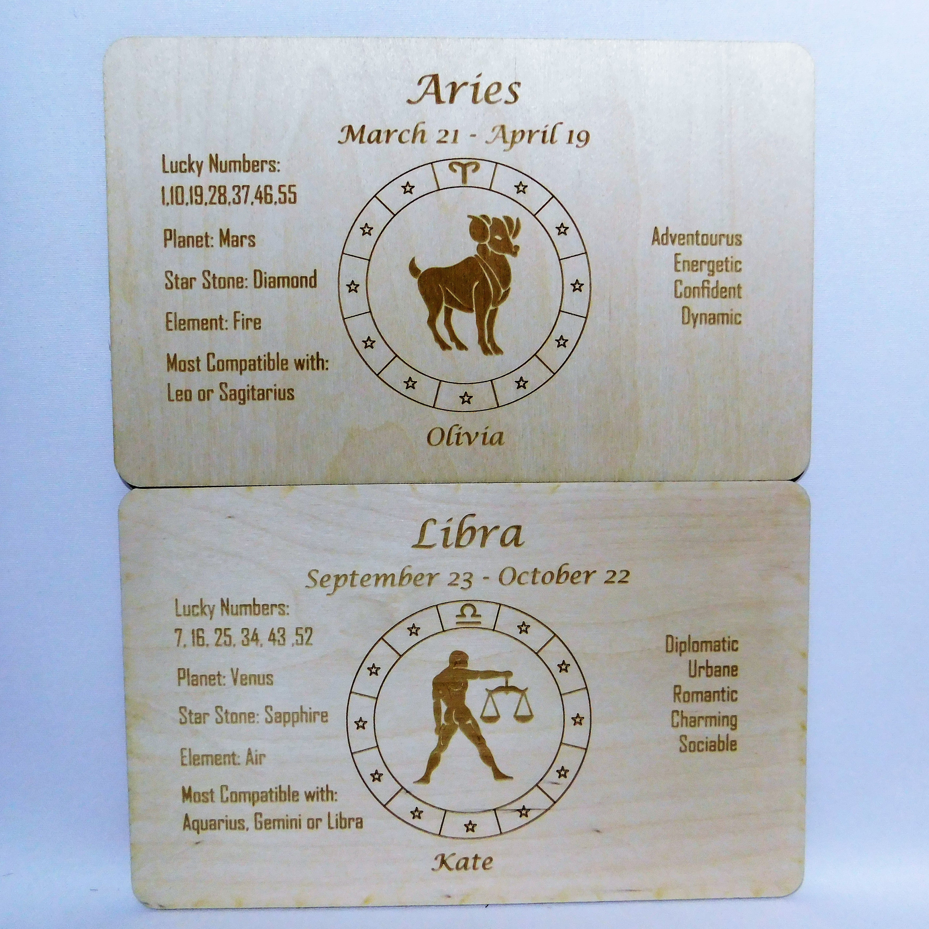Personalised Zodiac Signs Wooden Box Horoscope Keepsake | Etsy UK