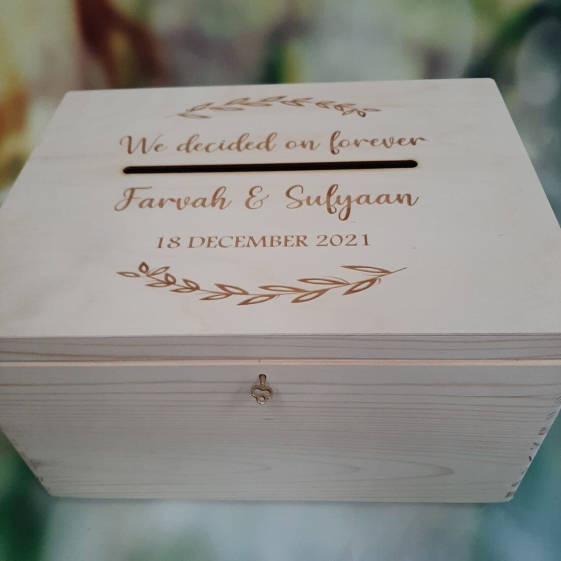 Large Lockable Wedding Card Box Funeral Card Box | Etsy
