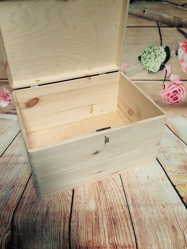 Lockable Wedding Guests Wish Post Box With a Key Wooden With - Etsy UK