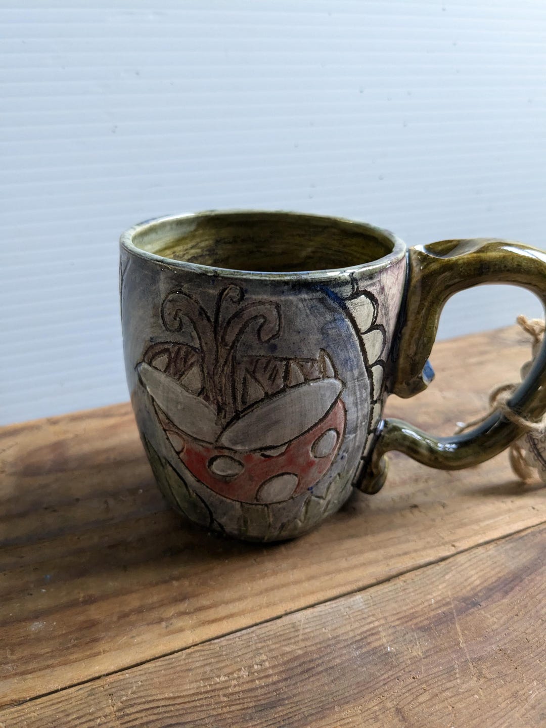 Rainbow Chomp Piranha Plant & House Fly Ceramic Handmade Mug, Video ...