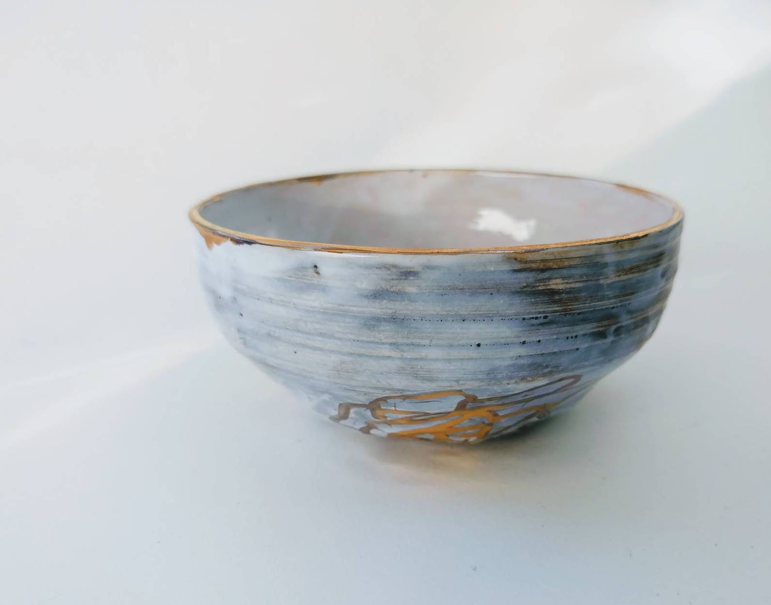 White Gold Accent Ceramic Ring Dish Handmade Pottery Trinket | Etsy